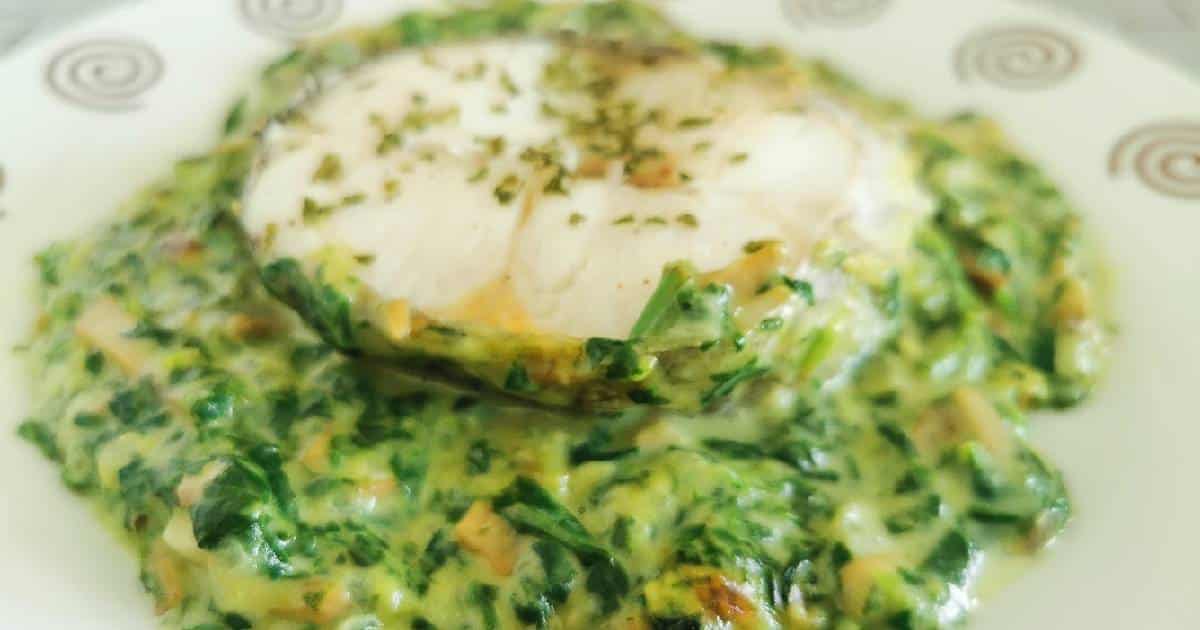 Merluza con espinacas (150 kcal) - Greenchef